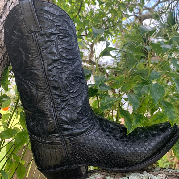Tony Lama | Shoes | Tony Lama Snake Skin Leather Boots 2d | Poshmark